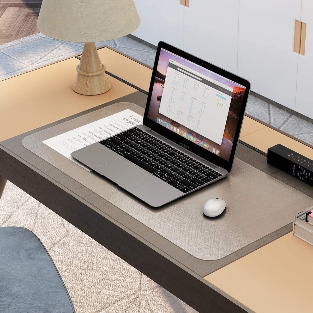 Amazon.com : WASJOYE Clear Writing Desk Pad with Non-Slip Matte Back ...