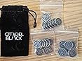 Amazon.com: Citadel Black MTG Reversible Mana Coins - Set of 30 Metal ...
