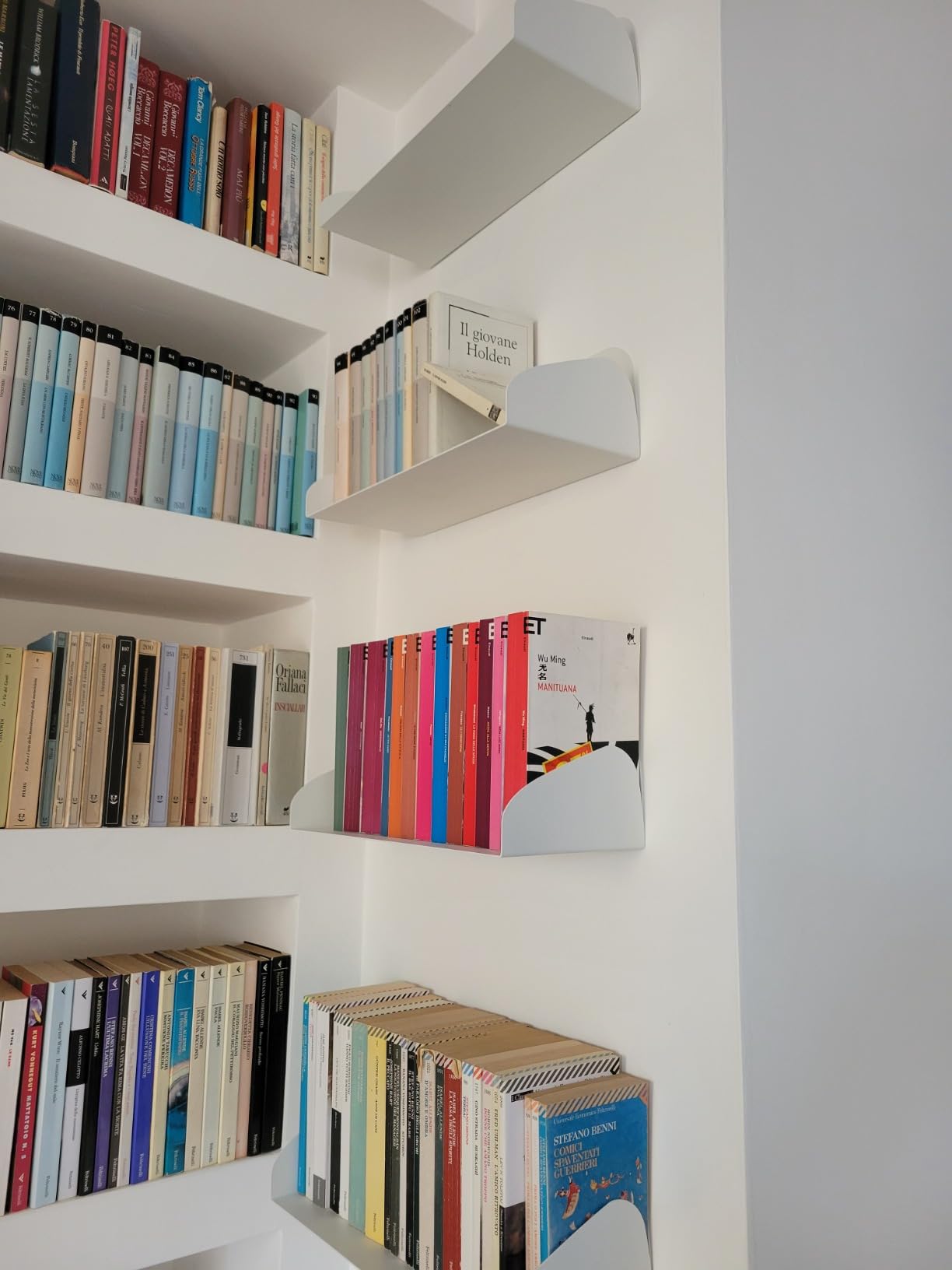 MILUKA Set 2 Mensole per Libri da Parete 60 cm - Mensole da Muro Design ...