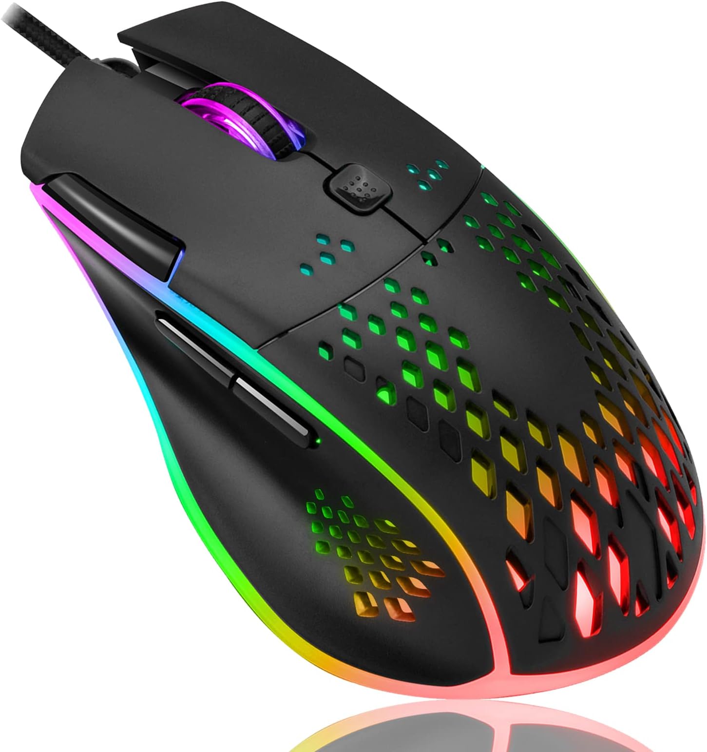 Amazon.com: VEGCOO Wired Gaming Mouse, Programmable Optical Mouse with ...
