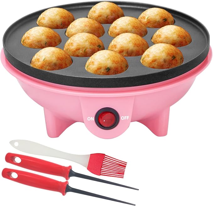 Amazon.com: HeHoGoGo Electric Takoyaki Maker With Free Takoyaki Tools ...