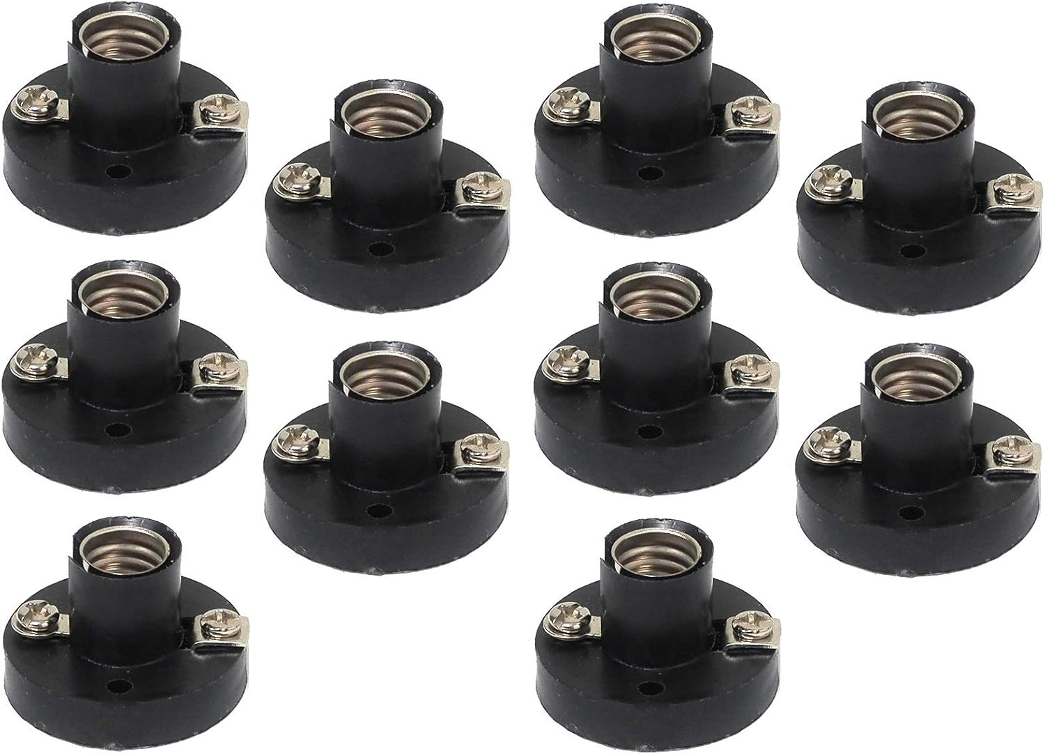 E10 Black Miniature Screw Bulb Base Socket (Pack of 10) - Amazon.com