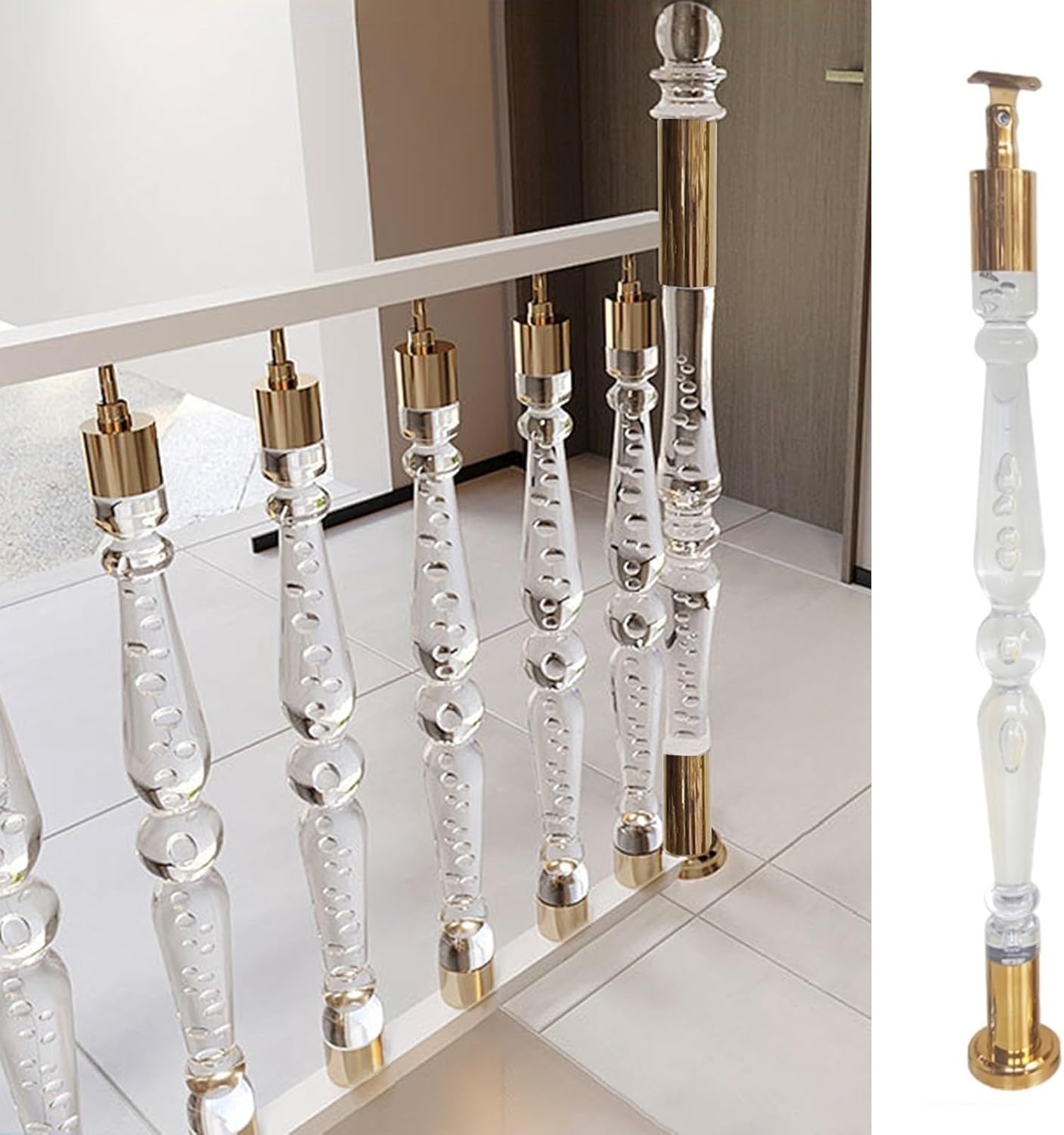 Amazon.com: Clear Acrylic Baluster and Spindles, Stair Newel Post ...