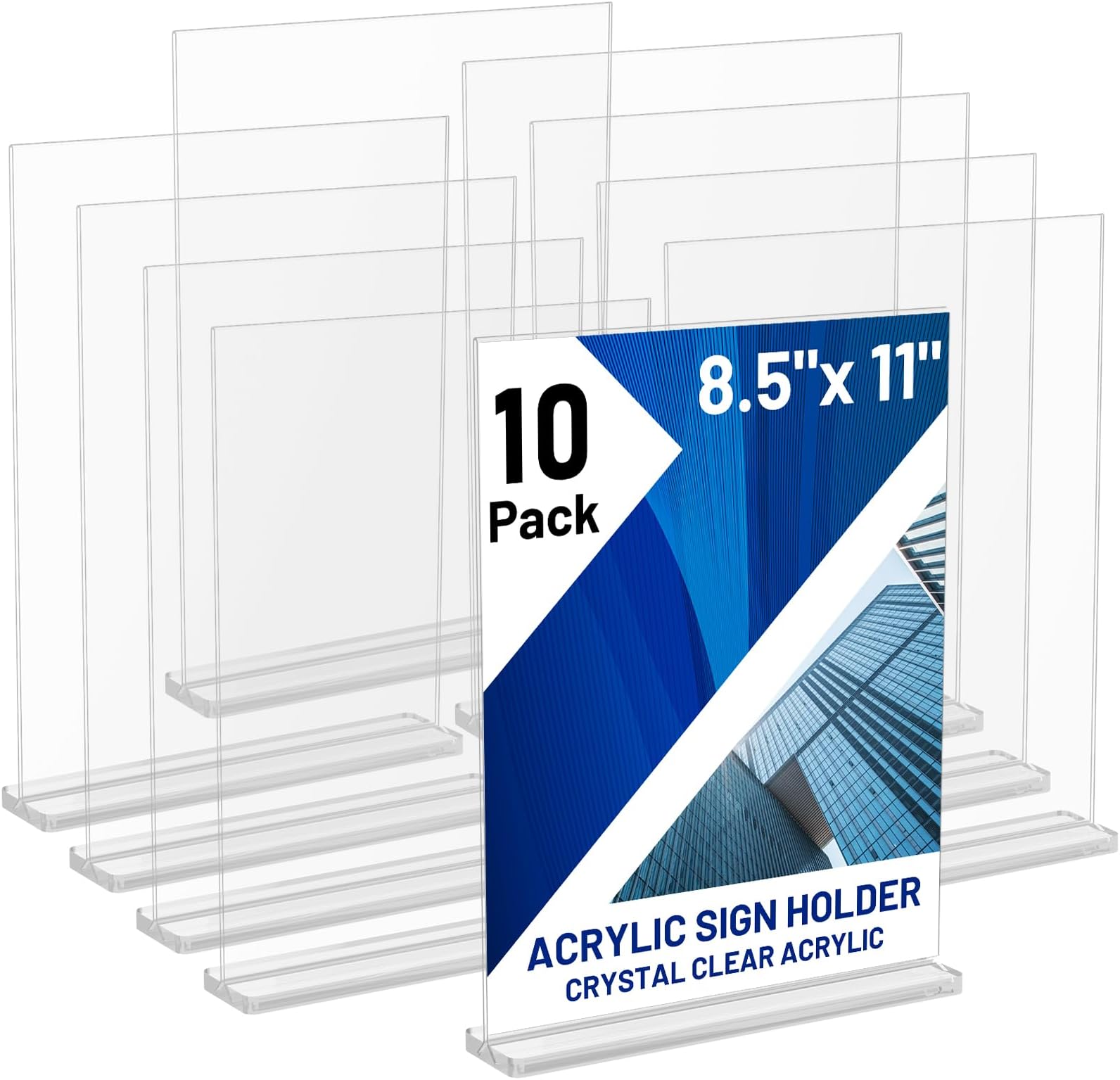 Amazon.com : Acrylic Sign Holder 8.5 x 11 Inch Vertical T Shape Display ...