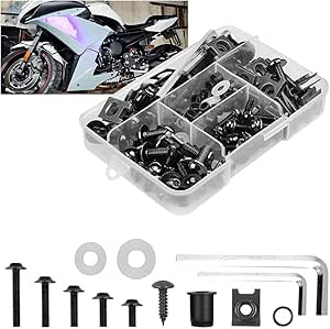 Amazon.com: GLSOWEE 177PCS Motorcycle Fairing Bolt Kit, M5 M6 Fasteners ...