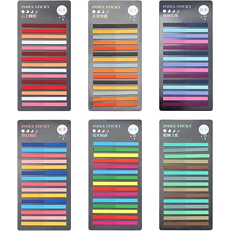 Amazon.com : NEWEST Highlighter Removable Tabs, 1820 Pieces Transparent ...