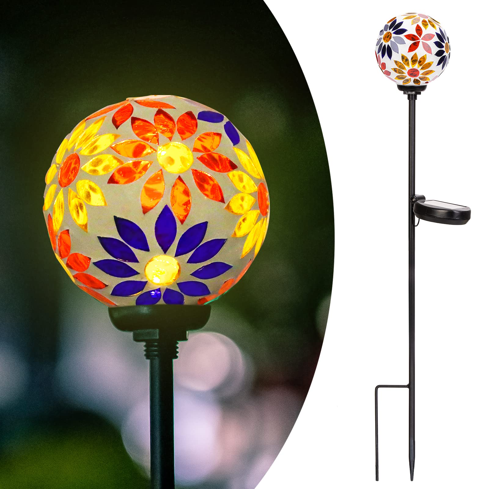 Amazon.com: Afirst Solar Lights Outdoor Decorative - Solar Gazing Ball ...