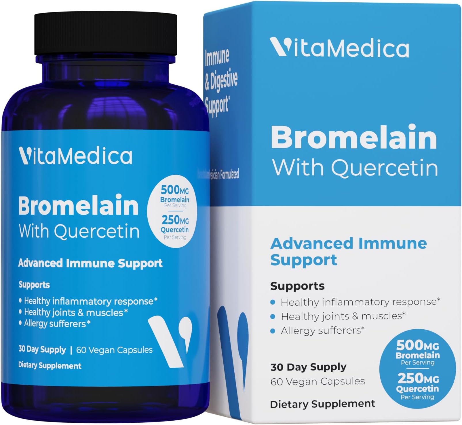Amazon.com: VitaMedica Bromelain & Quercetin Supplement - 500mg ...