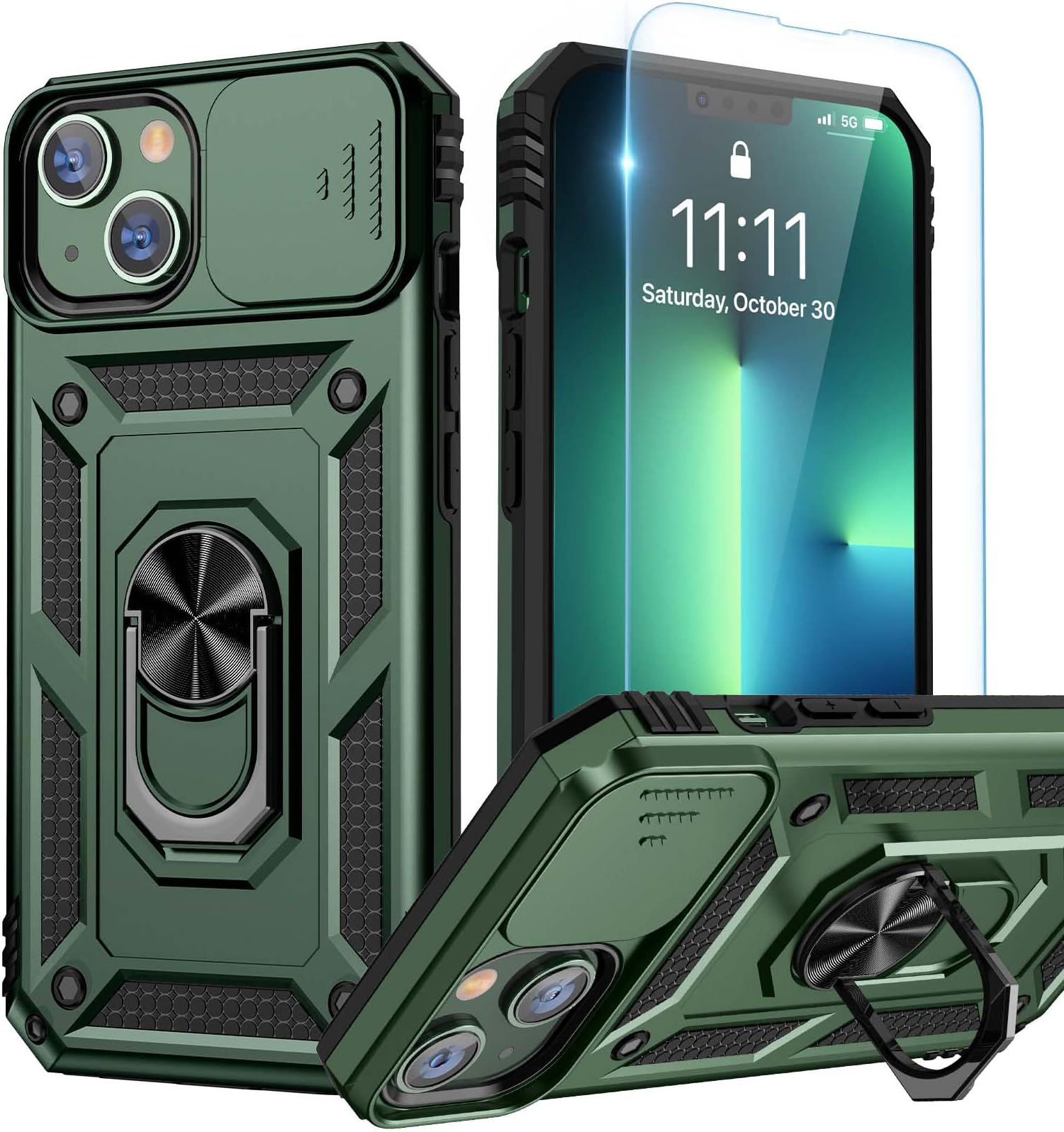 Amazon.com: Goton for iPhone 14 Case & iPhone 13 Case + Screen ...
