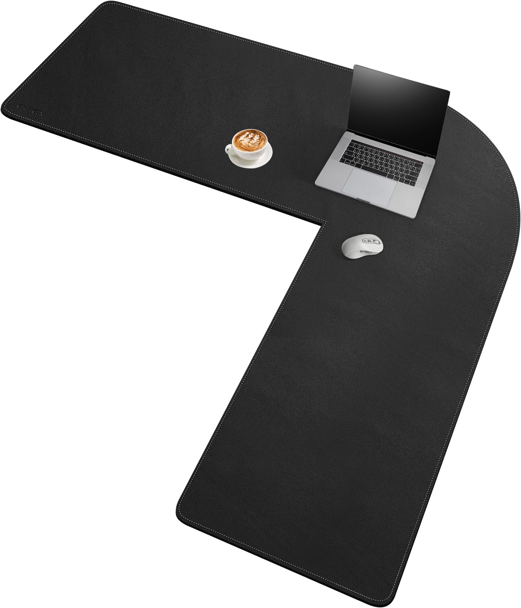 Amazon.com : Chihein (57.1”+ 57.1”) x 19.7” L-Shaped Desk Pad (Black ...
