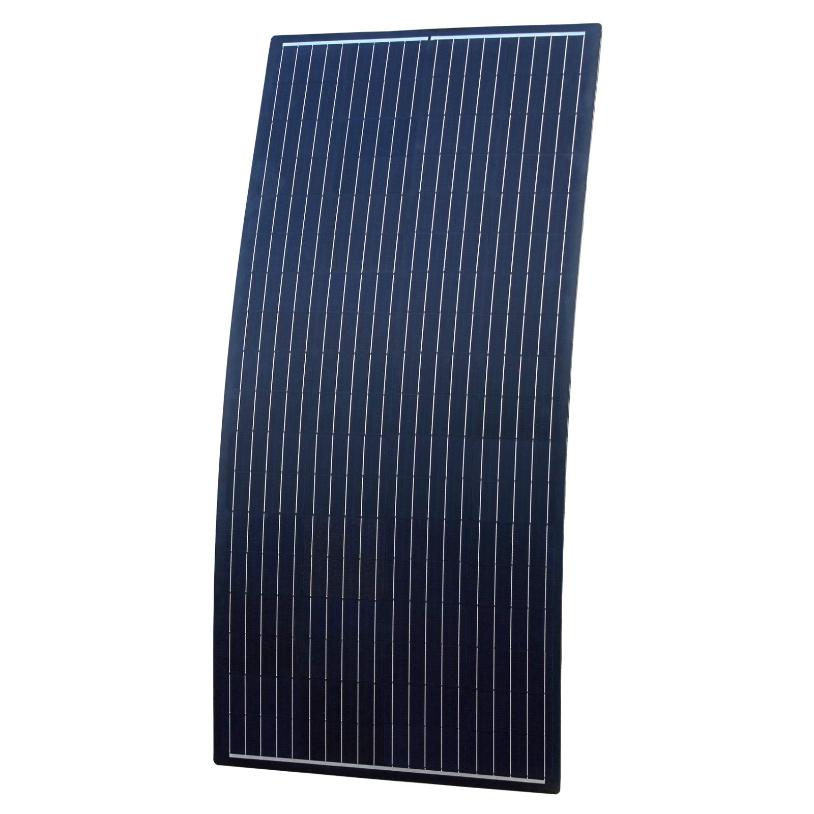 Buy 160W black reinforced semi-flexible solar panel with round rear ...