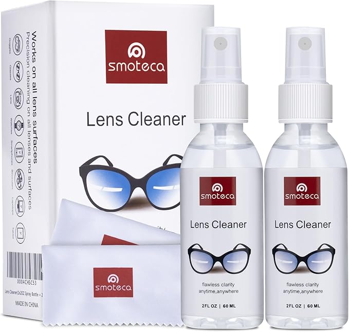 Amazon.com: SmoTecQ Lens Cleaner Spray Kit – Plant-Based, Alcohol-Free ...