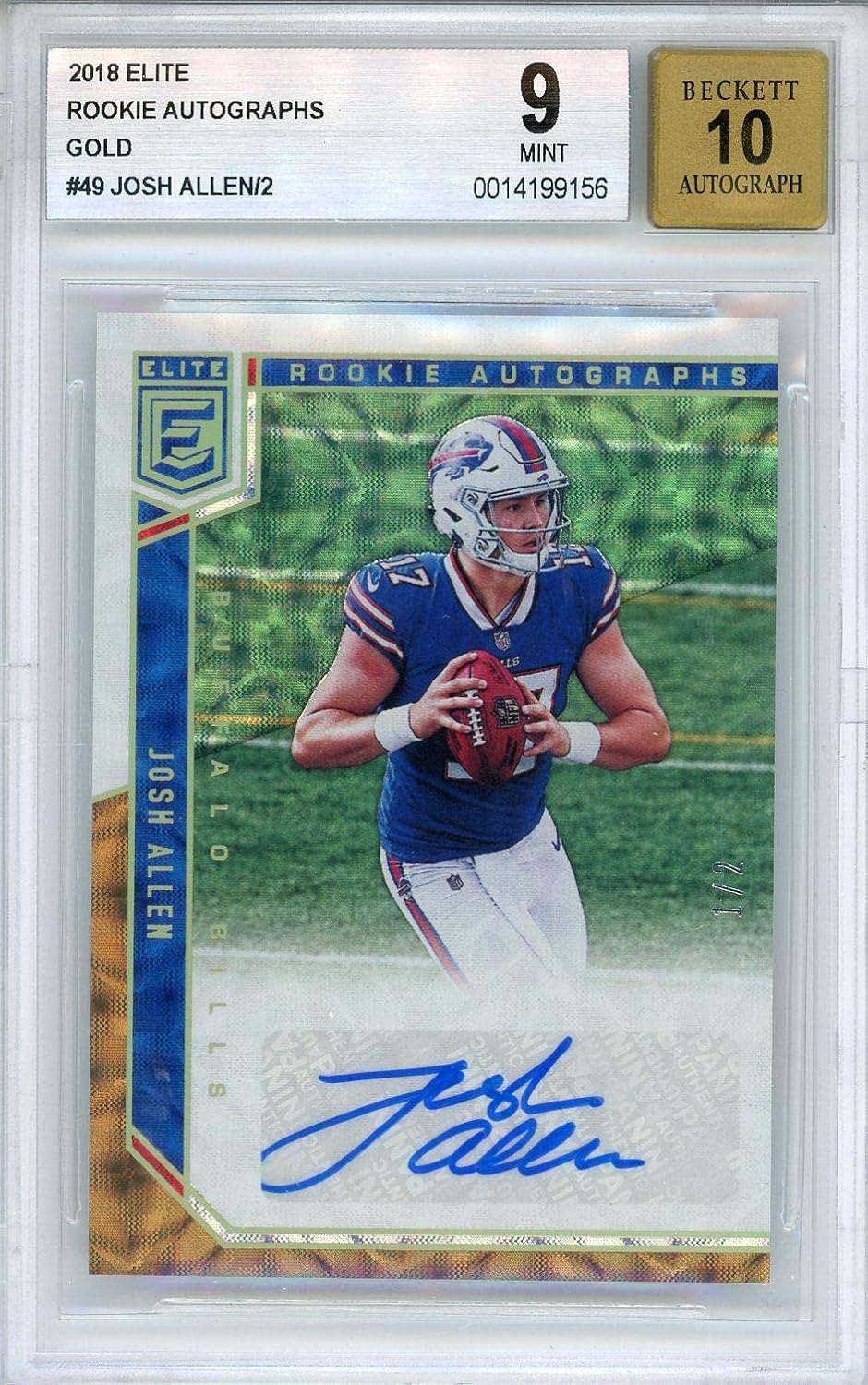 Amazon.com: Josh Allen Autographed 2018 Panini Elite Rookie Card #49 1/ ...