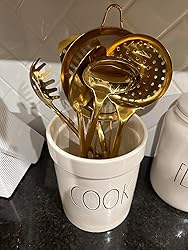 Amazon.com: Gold Kitchen Utensils Set - 19 PC Luxury Set Includes ...