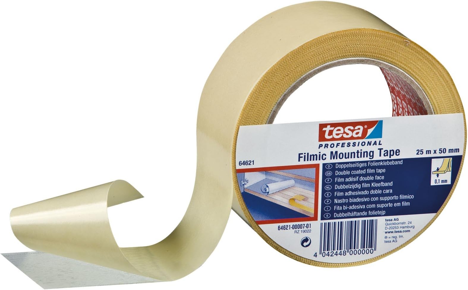 Tesa Professional Filmic Mounting Tape, 50 mm x 25 m : Amazon.fr: Bricolage