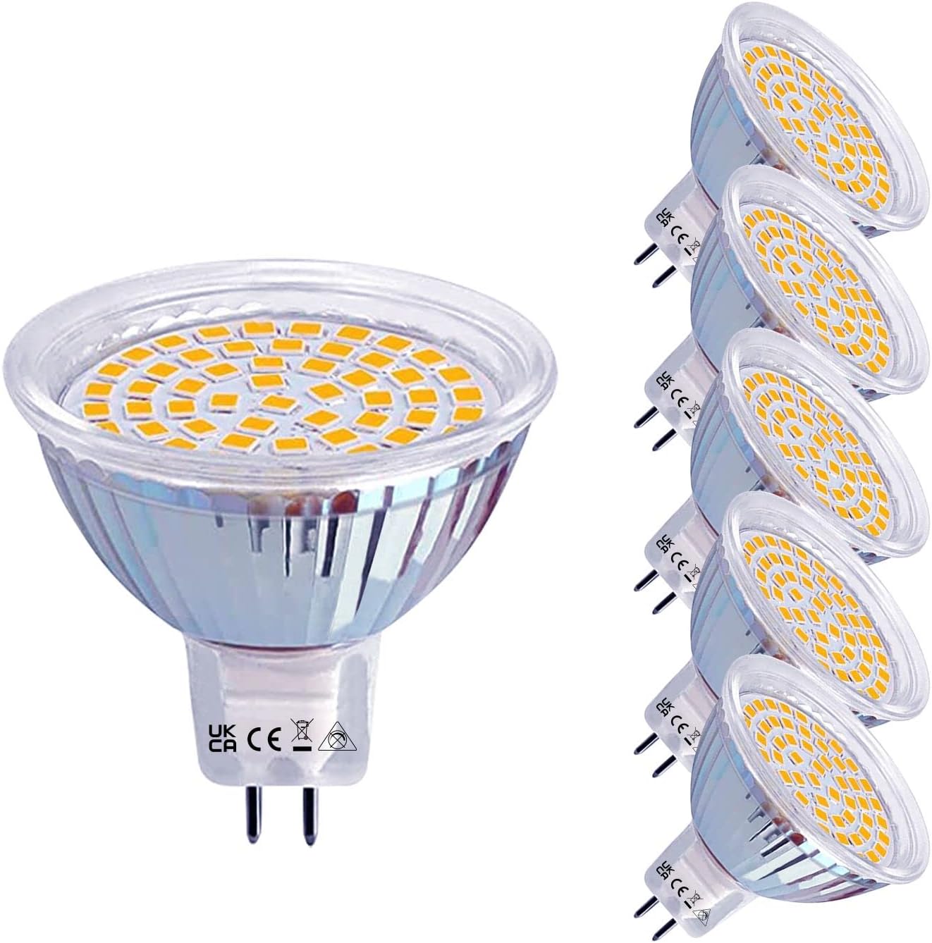 HiBay 10er LED Leuchtmittel 12V GU5.3 Lampen Warmweiß 3000K 4W (ersetzt ...