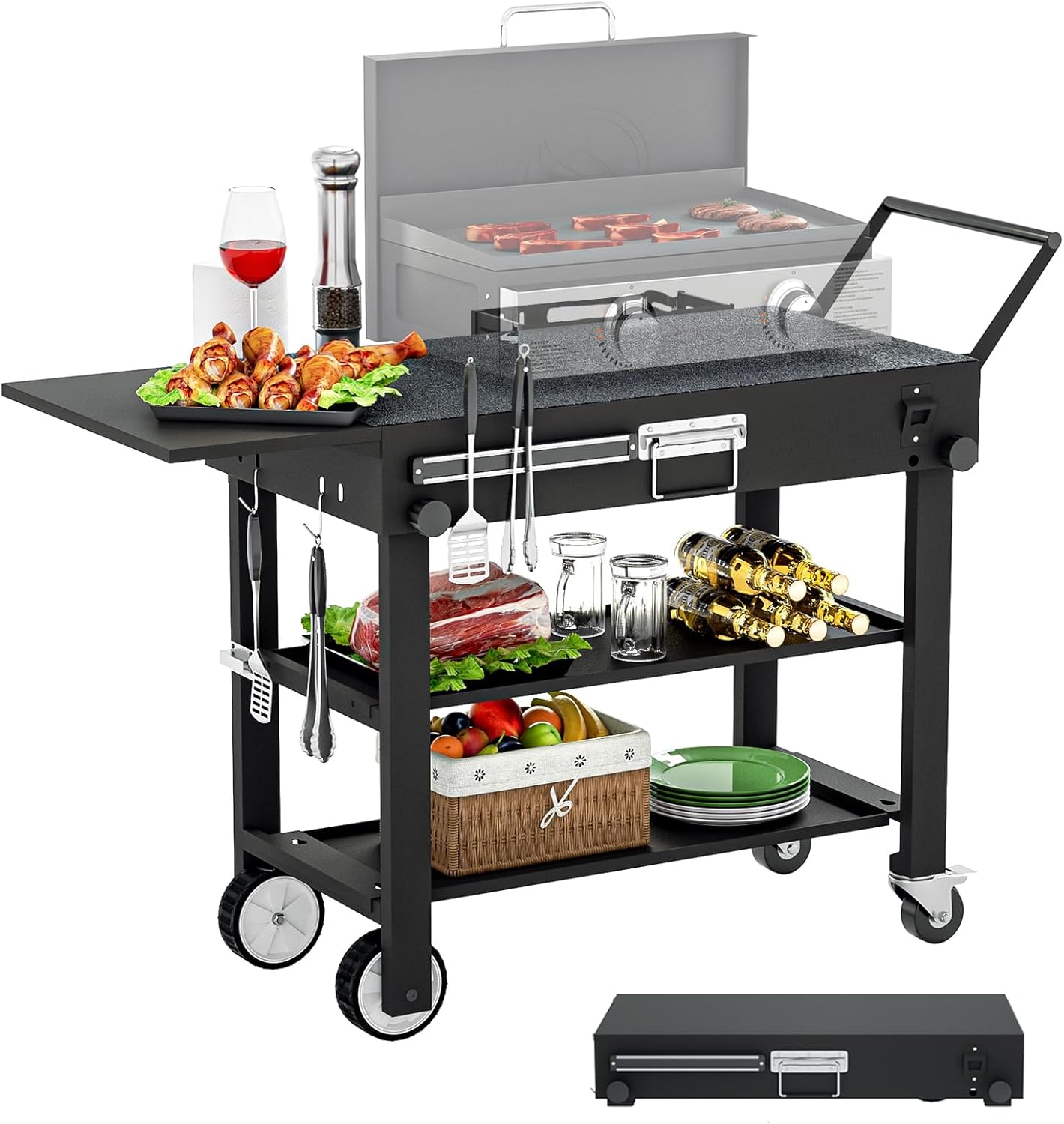 Amazon.com : Outdoor Grill Table, Blackstone Griddle Stand, Folding ...