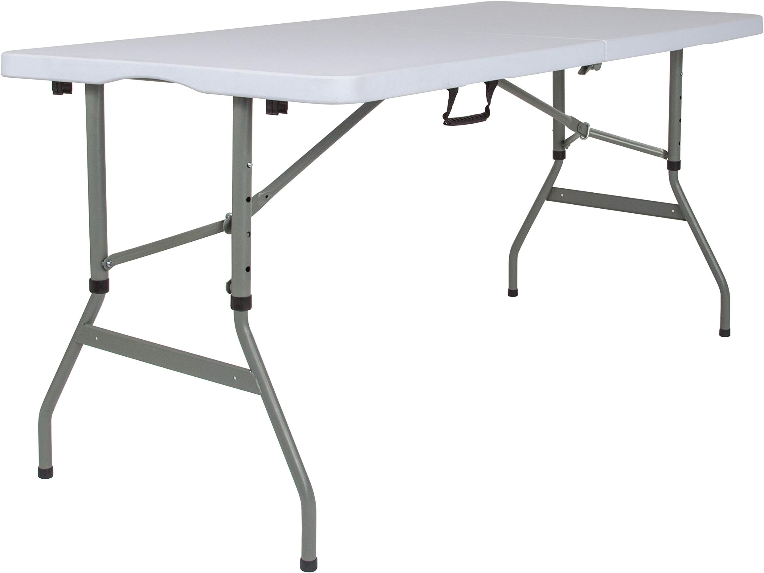 Amazon.com: Flash Furniture Elon 5-Foot Granite White Plastic Folding ...
