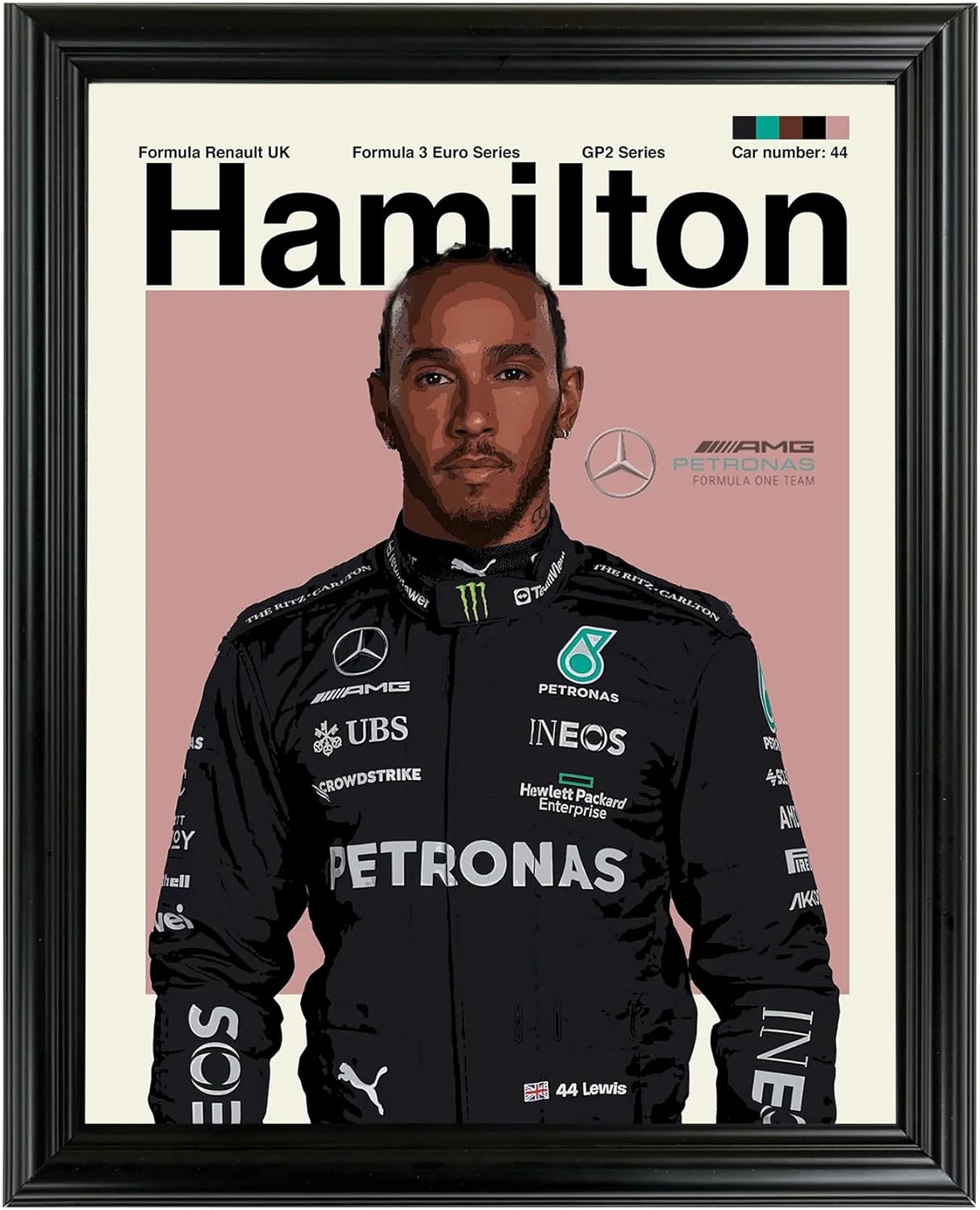 Amazon.com: Lewis Hamilton Framed Sports Art Photo by Thomas Maxwell ...