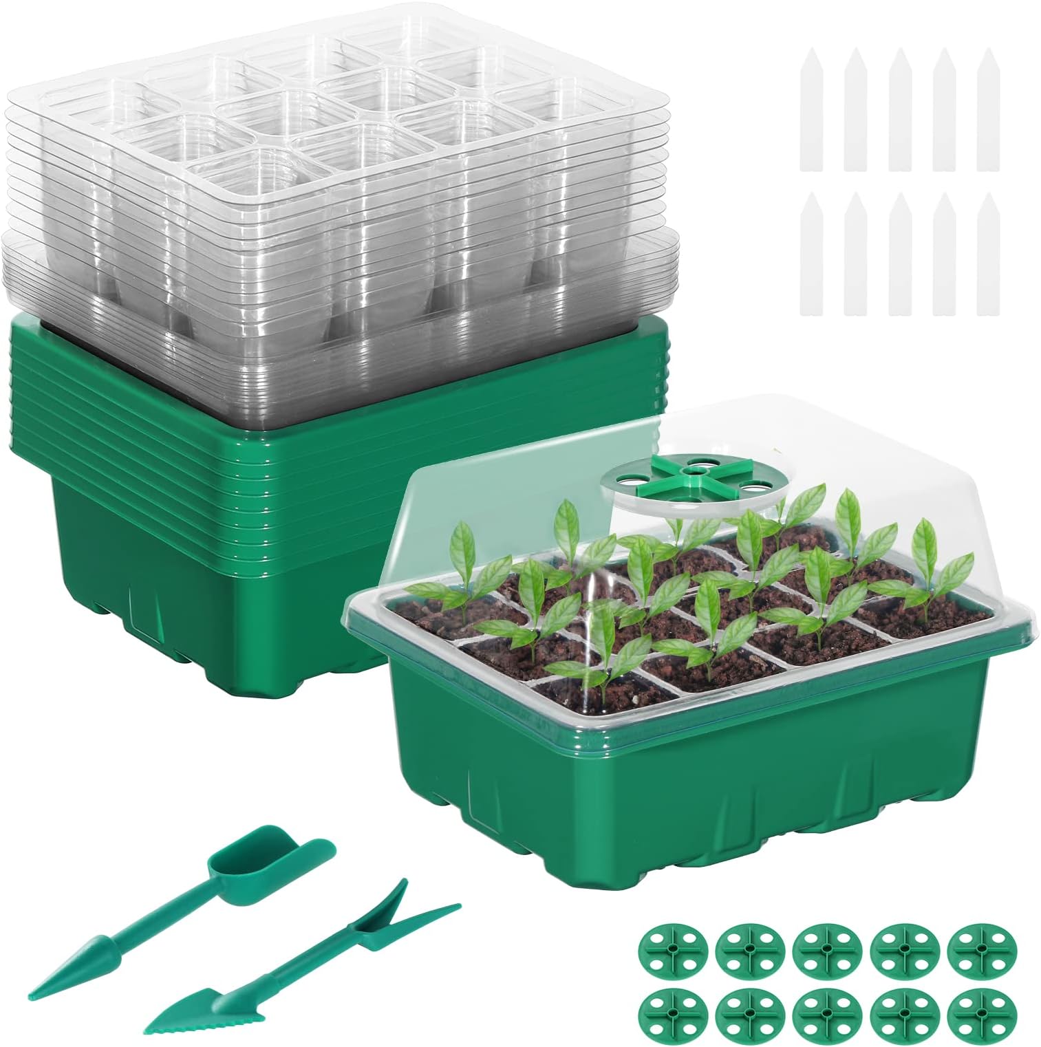 eROOSY 10 x 12 Cell Plant Germination Tray, Seed Propagator Trays ...