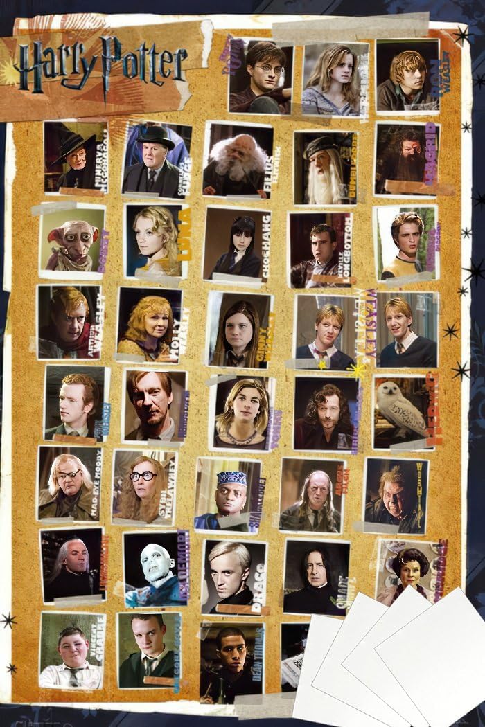 Amazon.com: Harry Potter - Part 1-7 - Movie Poster (All Characters ...