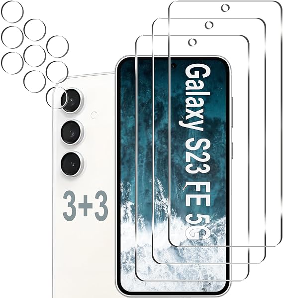 Amazon.com: Gliansen [3+3 Pack] Galaxy S23 FE Screen Protector + Camera ...