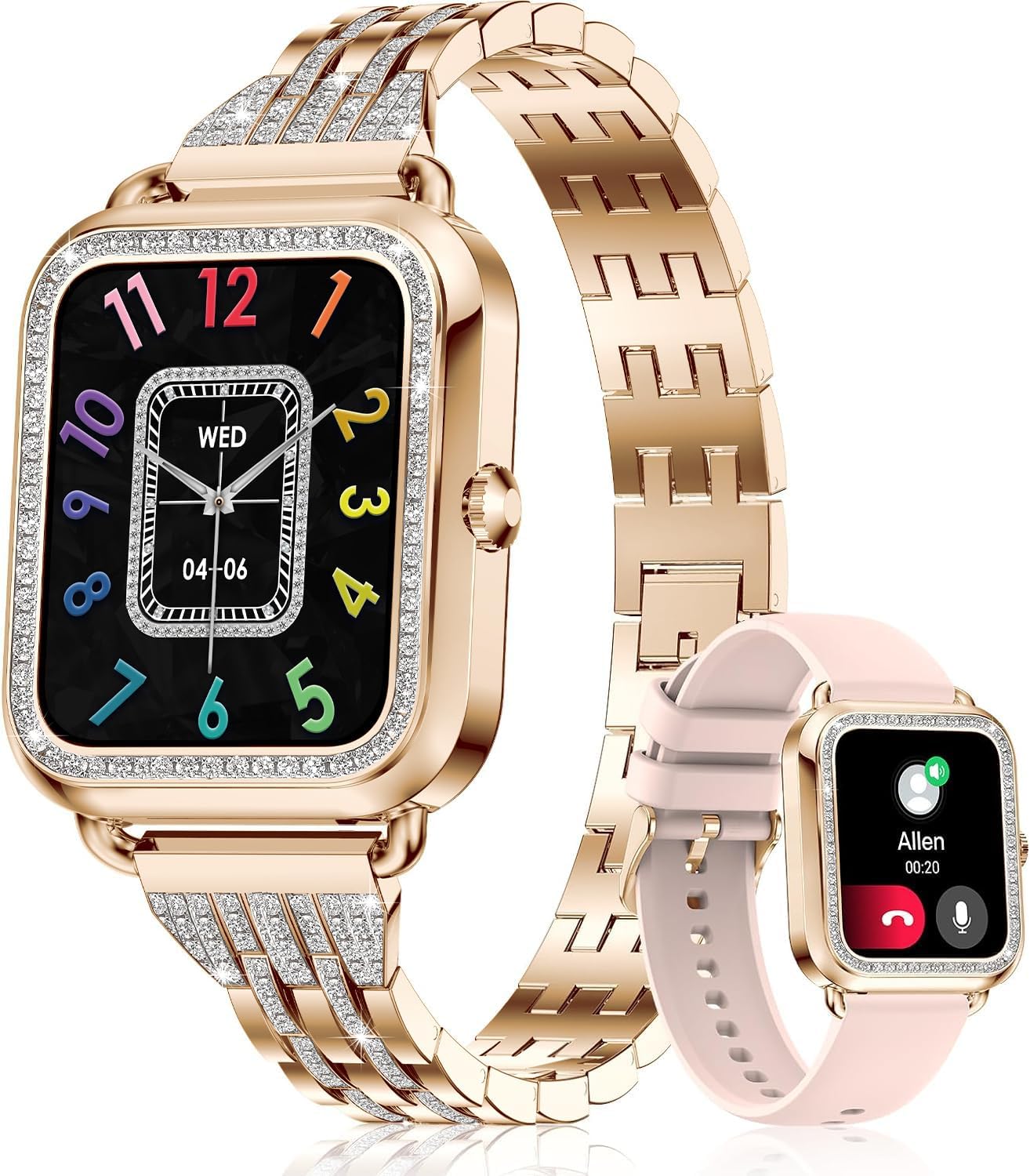 Amazon.com: Smart Watches for Women(Answer/Make Call), 1.59" Diamond ...