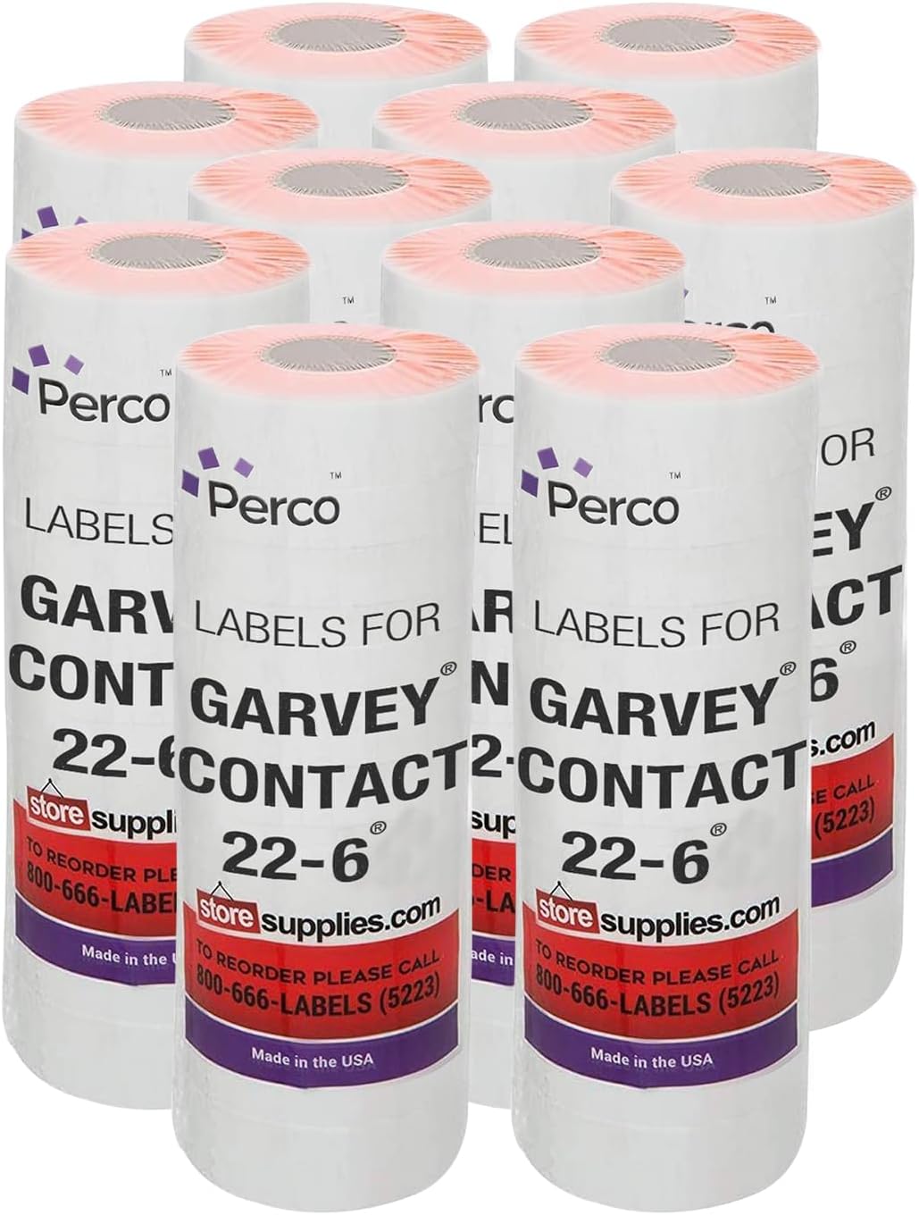2212 Flou. Red Pricing Labels for Garvey 22-6/22-7/22-8 Price Gun – 90 ...