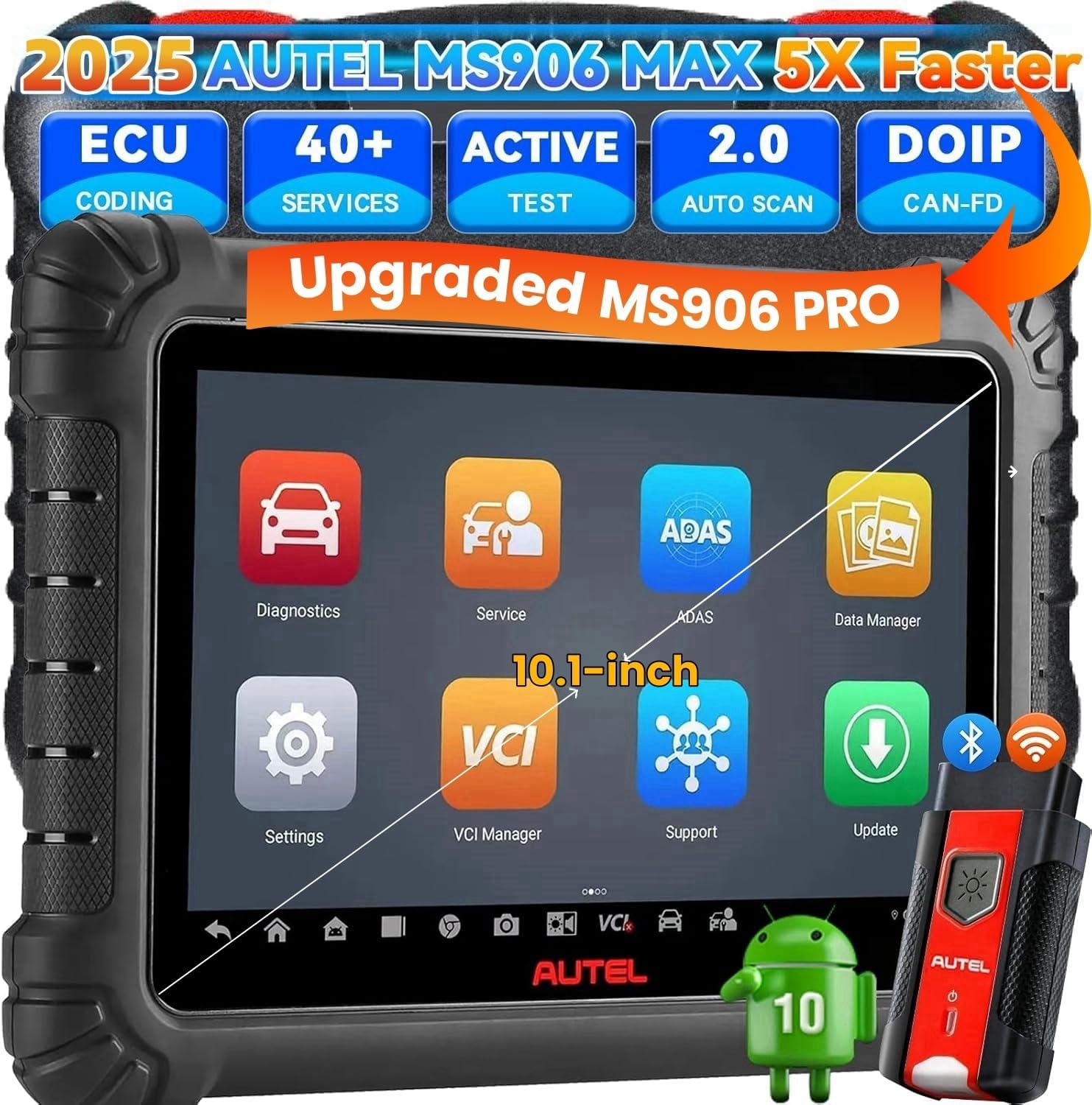 Amazon.com: Autel Scanner MaxiSYS MS906MAX, 2025 New MS906 MAX Scan ...