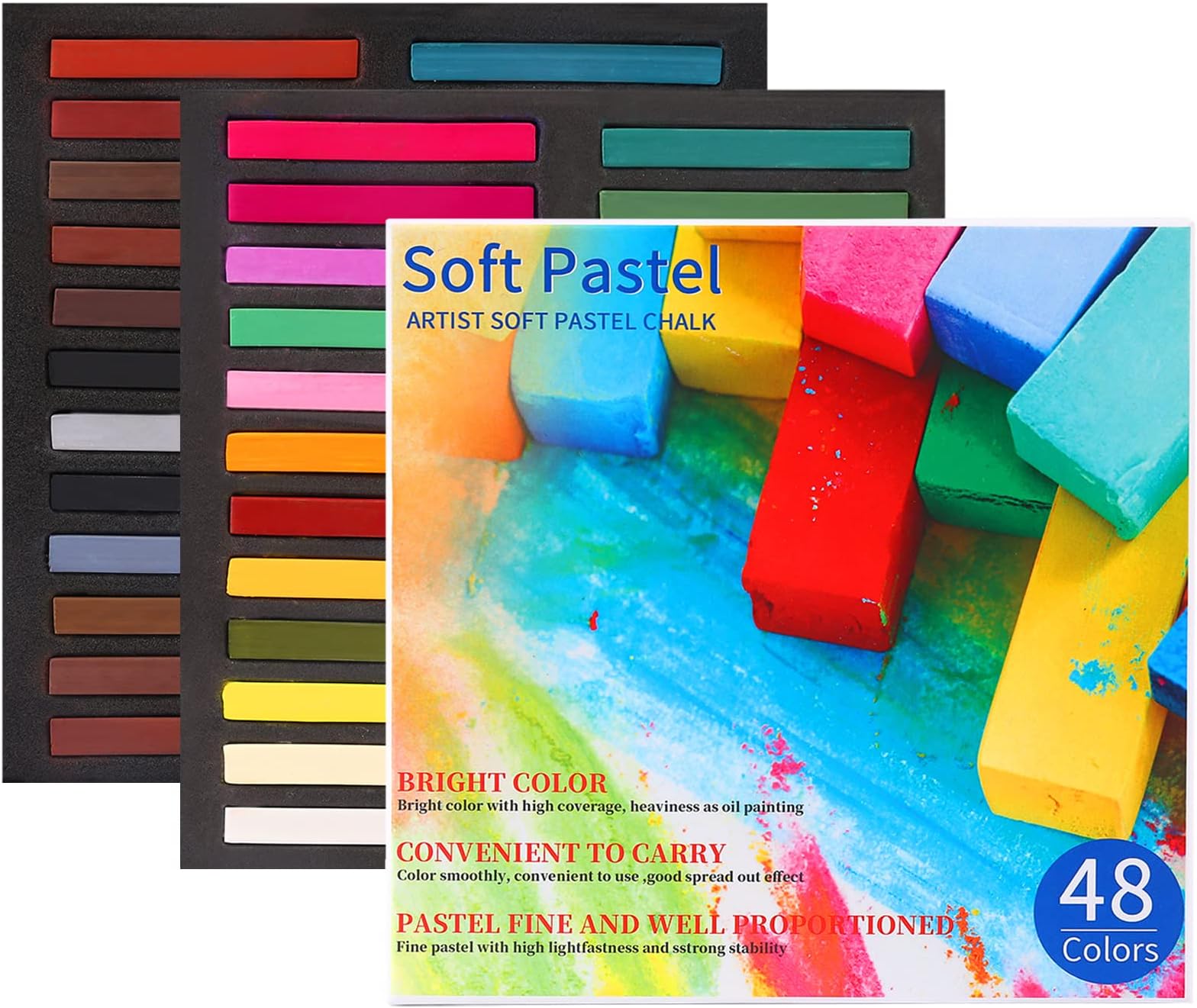 Amazon.com : Artecho 24pcs Soft Pastels, Square Chalk for Drawing ...