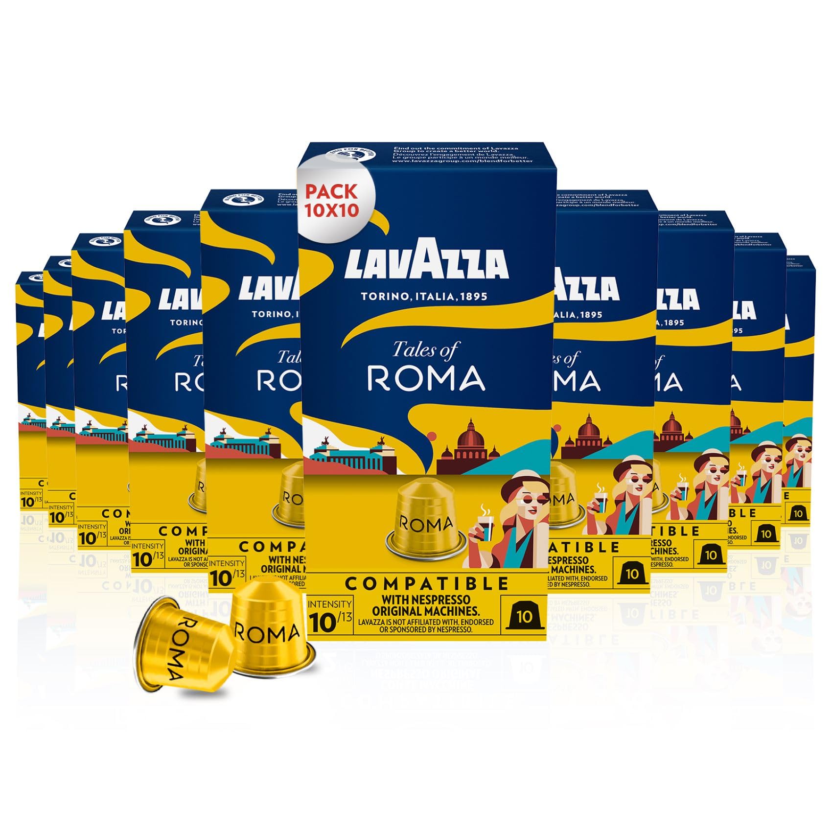 Lavazza, Tales of Roma, 100 Nespresso Original Machine-Compatible ...