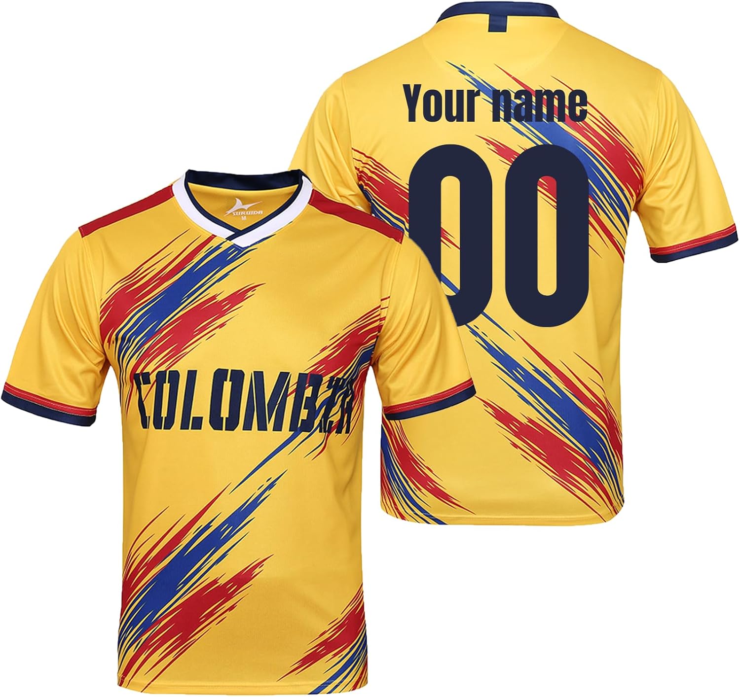 Amazon.com: Custom Colombia Jersey for Soccer Personalized Colombia ...
