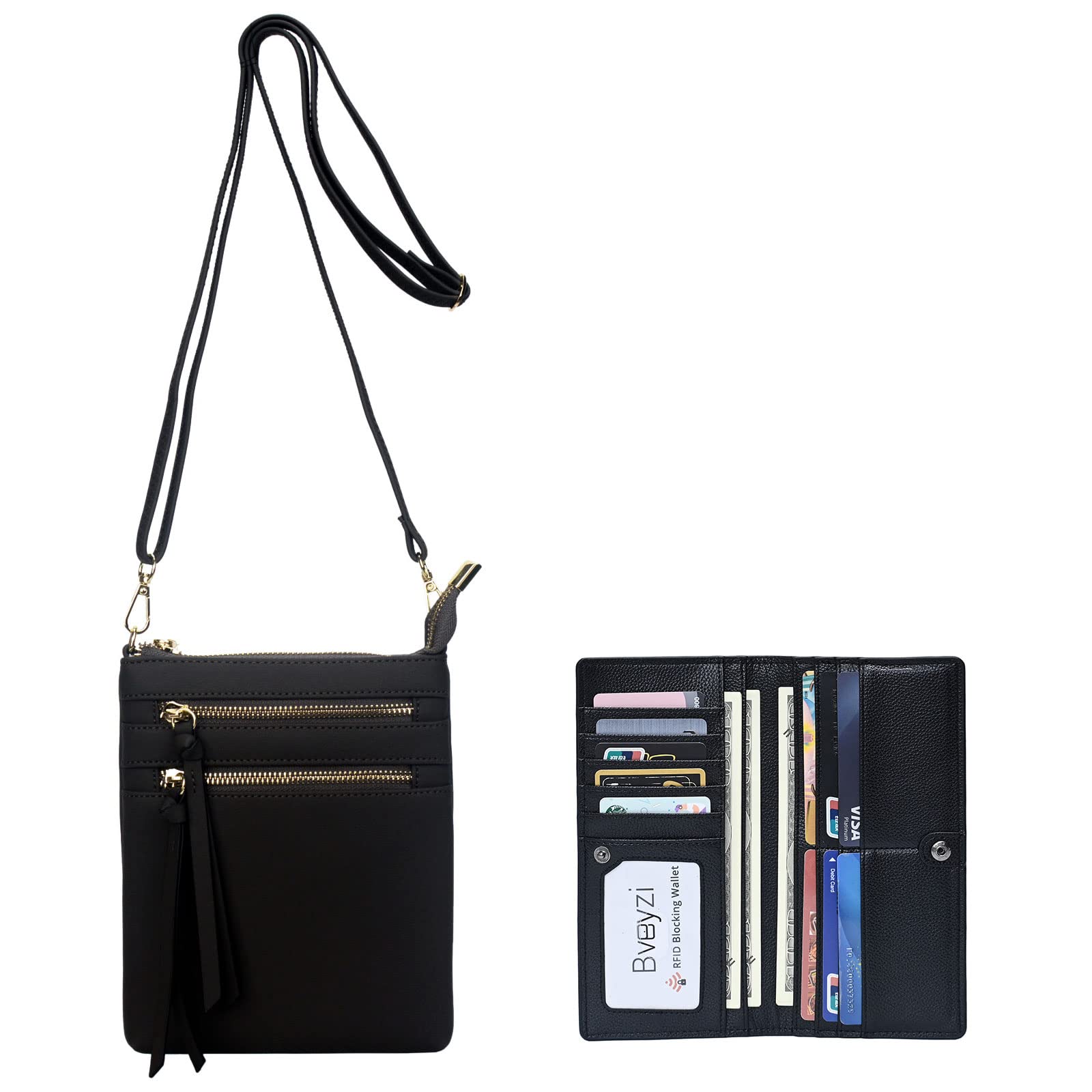 Amazon.com: Bveyzi Small Crossbody Purses for Women & Ultra Slim ...