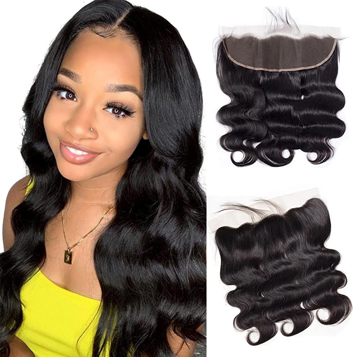 Amazon.com : Selina Lace Closure 13x4 Lace Frontal Closure Body Wave ...
