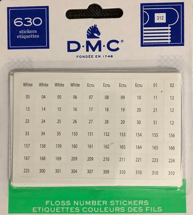 DMC Floss Number Stickers, 630/Pkg : Amazon.co.uk: Home & Kitchen