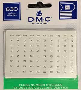 DMC 6103 Floss Number Stickers, 640-Stickers : Amazon.com.au: Home