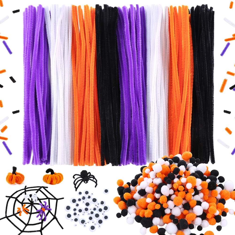 Amazon.com: Caydo 700 PCS Halloween Pipe Cleaners Sets Include 200Pcs ...