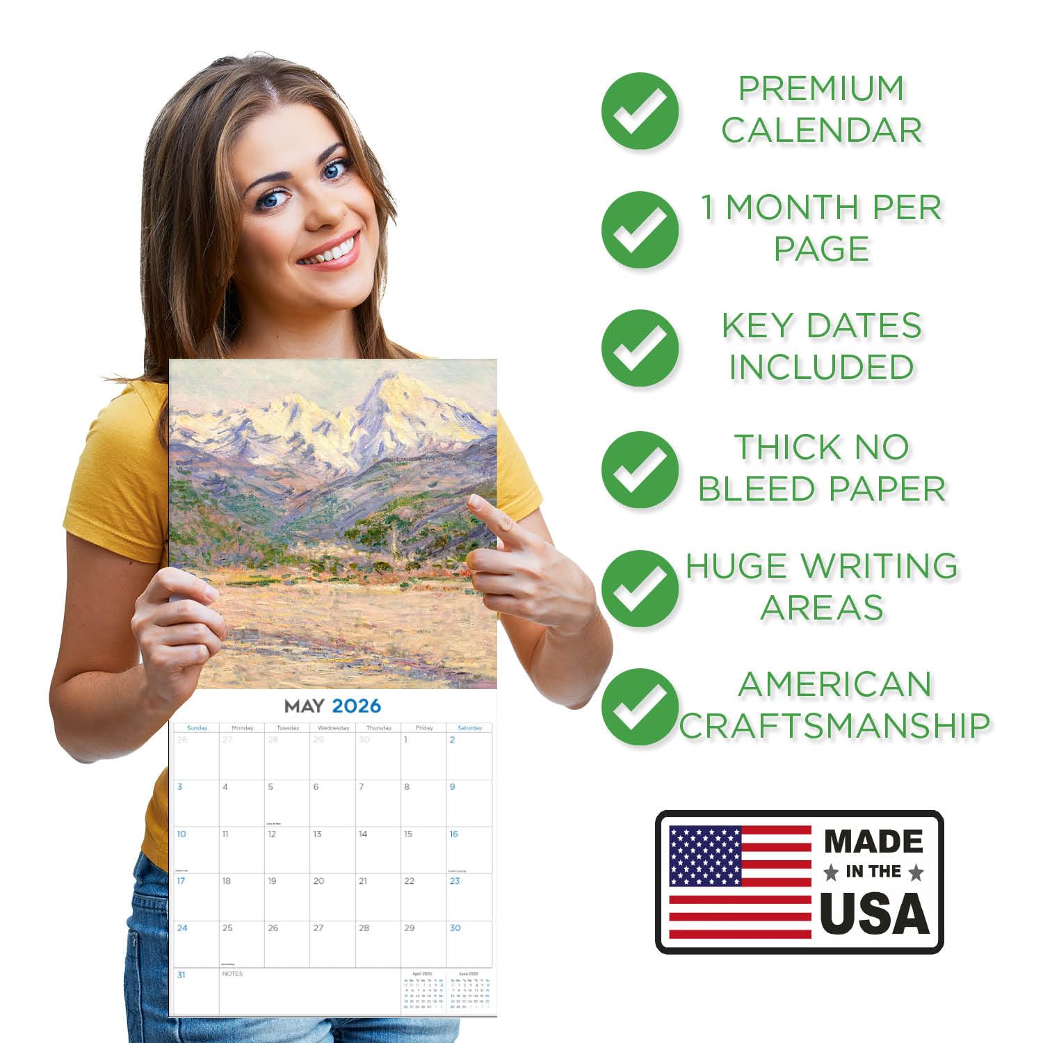 Snapklik.com : 2025 2026 Monet Calendar - Artists Monthly Wall Calendar ...