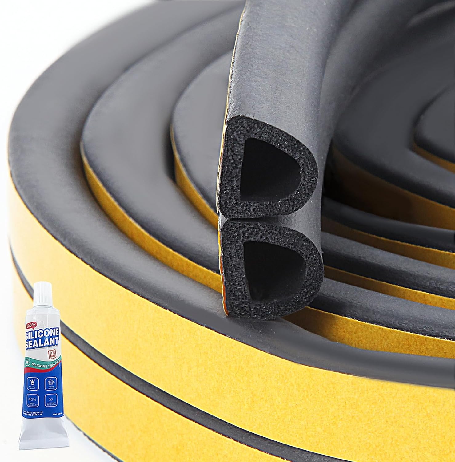 ZERITO 33 Ft Weather Stripping Seal Strip,Easy to Cut Insulation ...