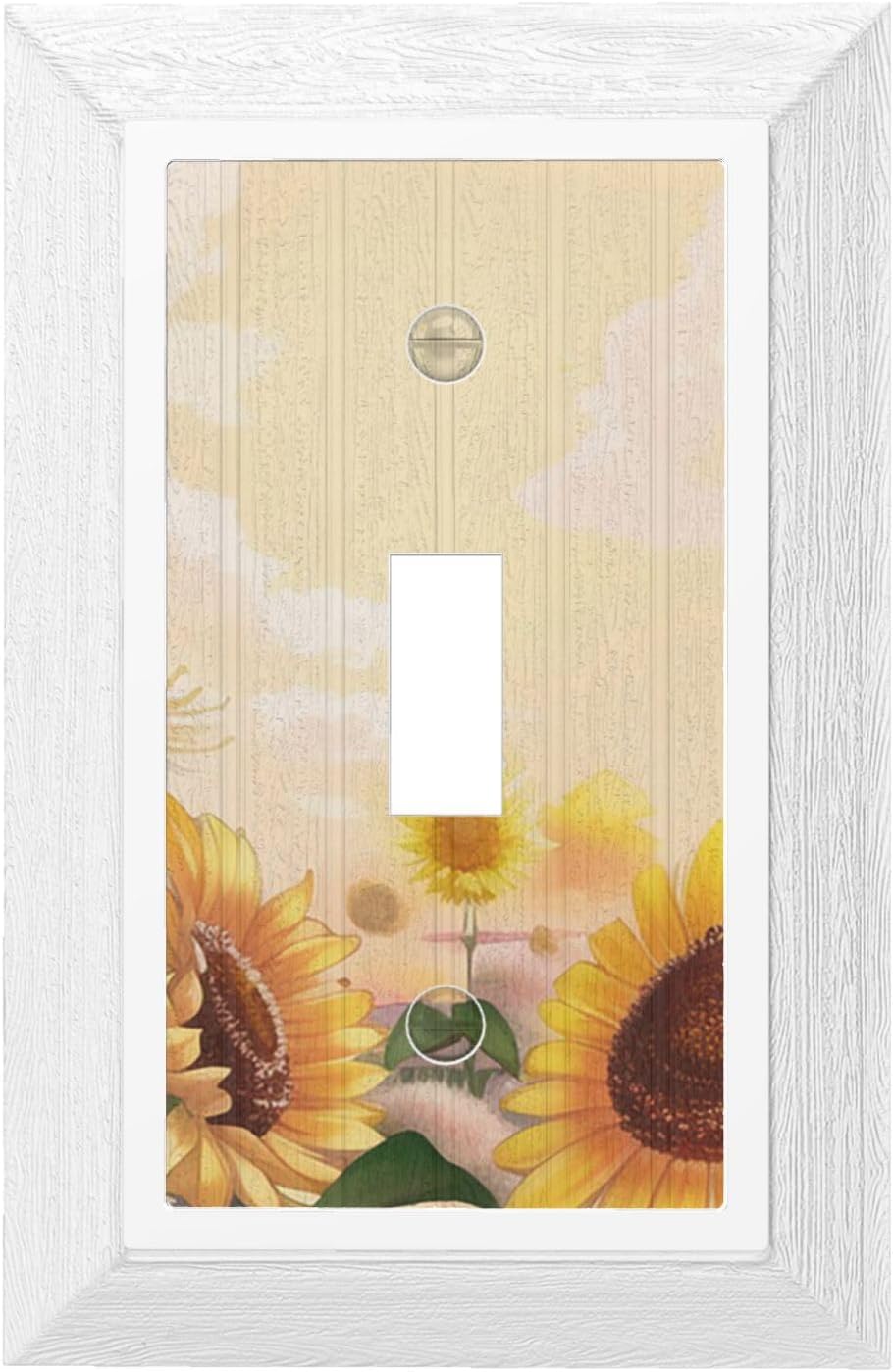 Cute Sunflowers 1 Gang Toggle Light Switch Cover Decorative Plastic ...