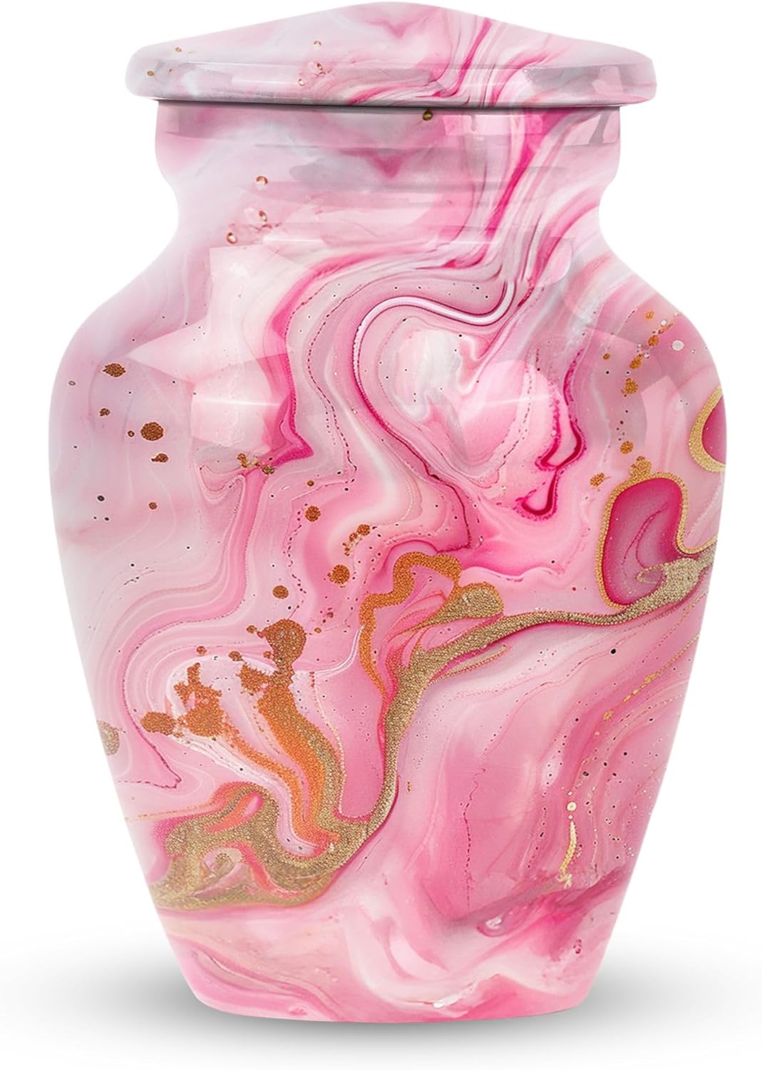 Amazon.com: PARUHAS Pink Marble Urn - Urn for Ashes for Women - Small ...