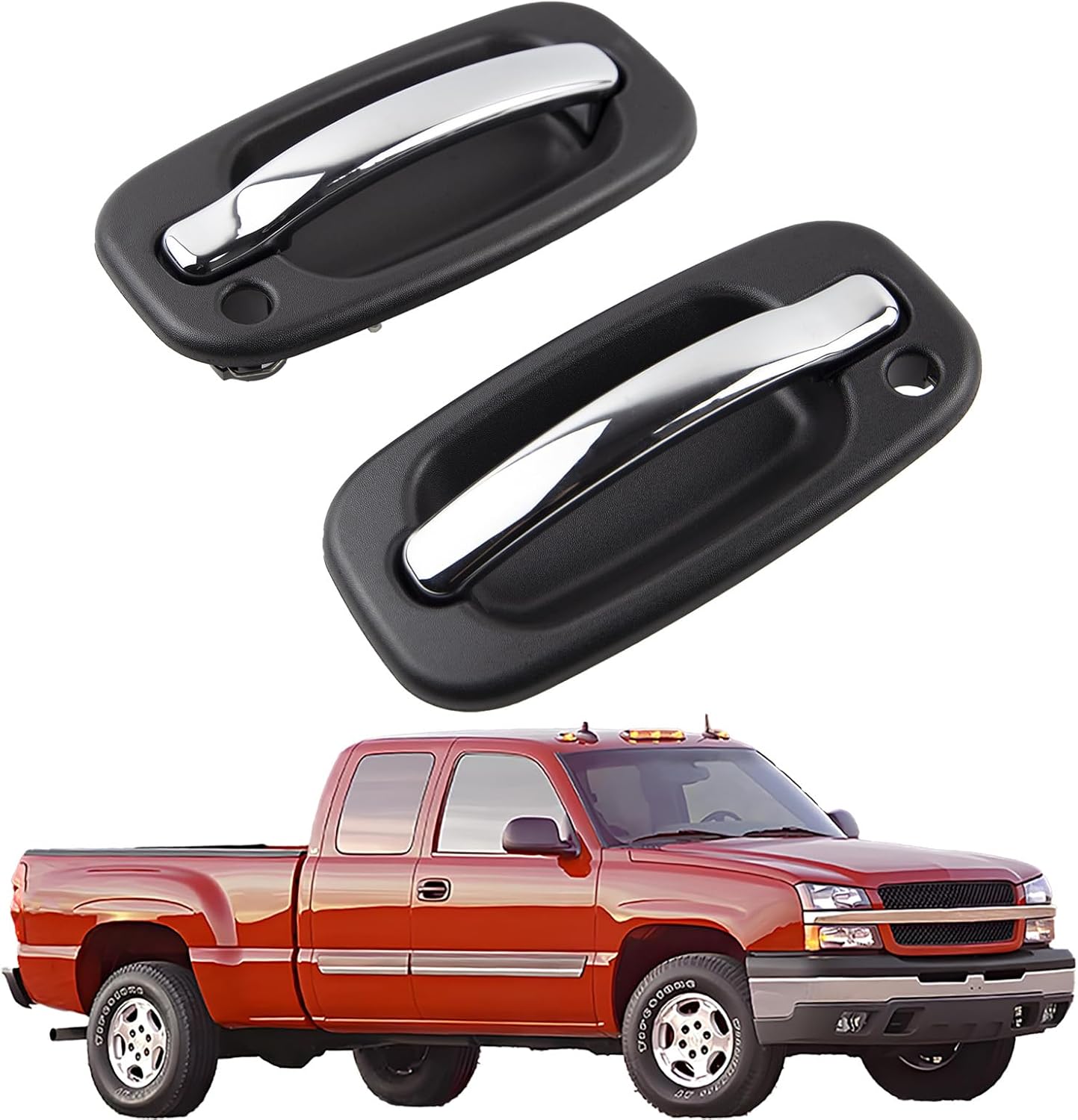 Amazon.com: 2PCS Exterior Door Handle Front Left & Right Pair with Key ...