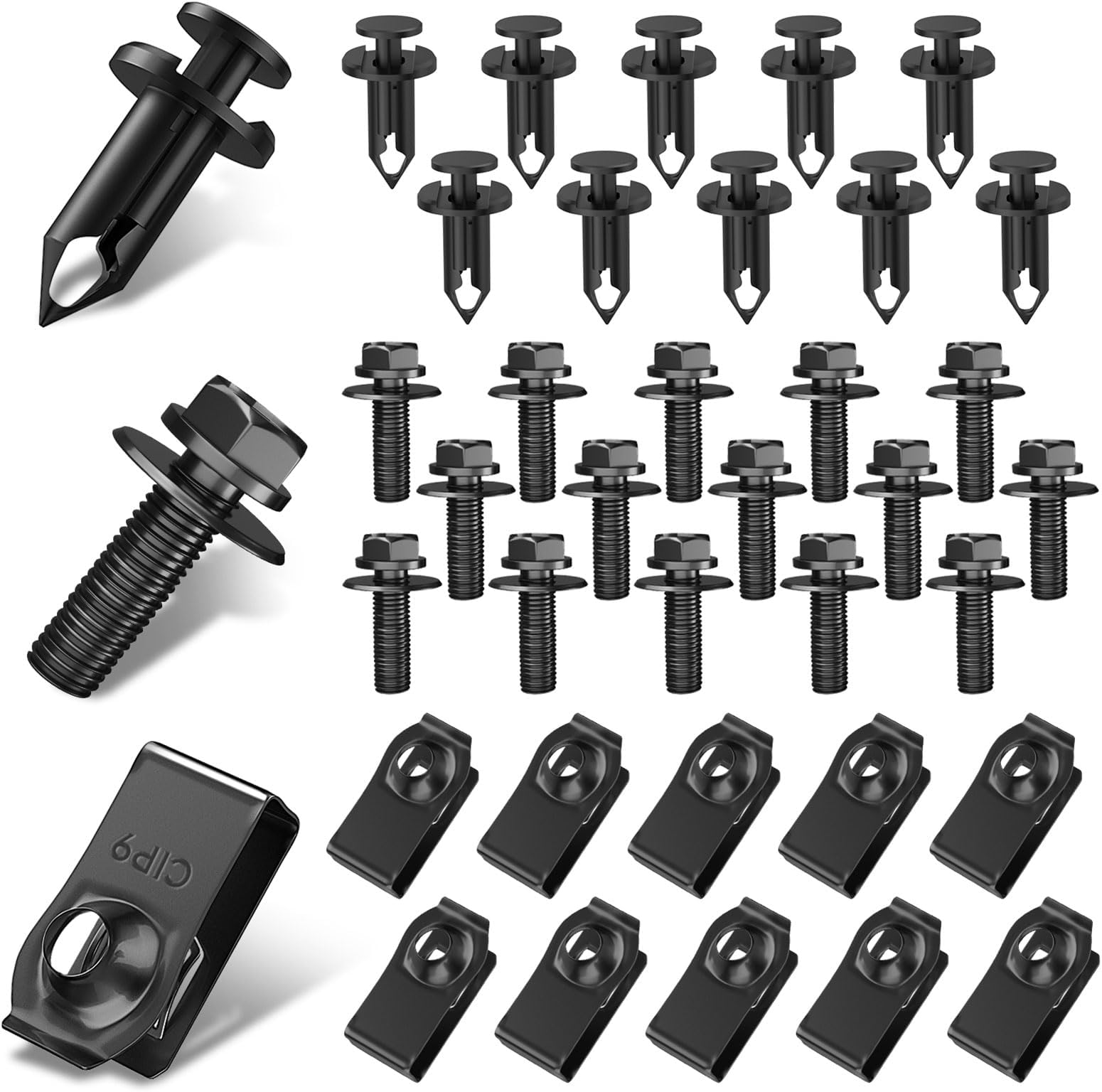 Amazon.com: ZKFAR 35 PCS Engine Under Cover Splash Shield Body Bolts ...