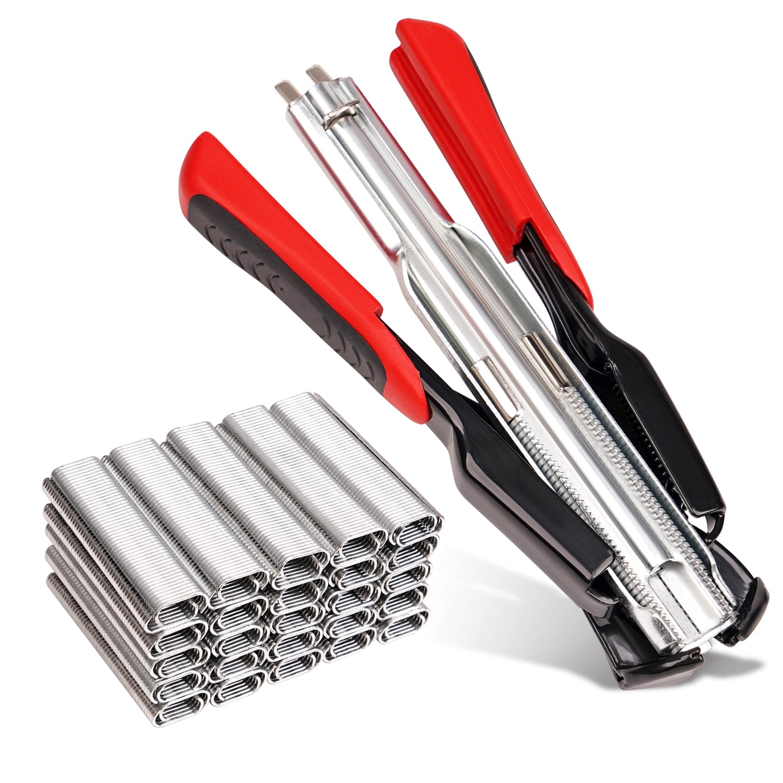 PKNYBZH Hog Ring Plier Fence Stapler with 2500 Pieces Stainless Steel ...
