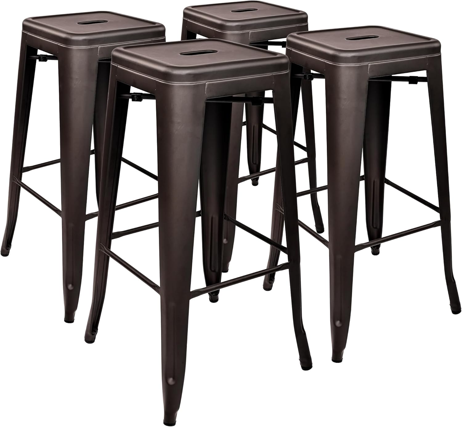 Amazon.com : Elevon 30 Inches Metal Bar Stools, High Backless Stools ...