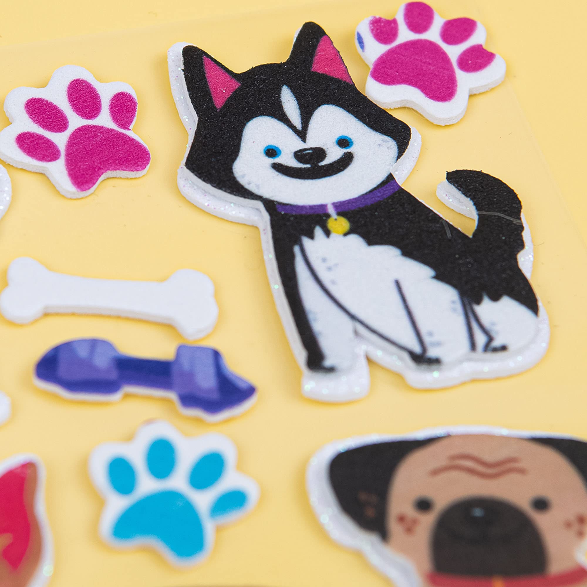 Amazon.com: Keedle Doodle 3D Foam Dog Stickers – 6 Sheets with 78 Self ...