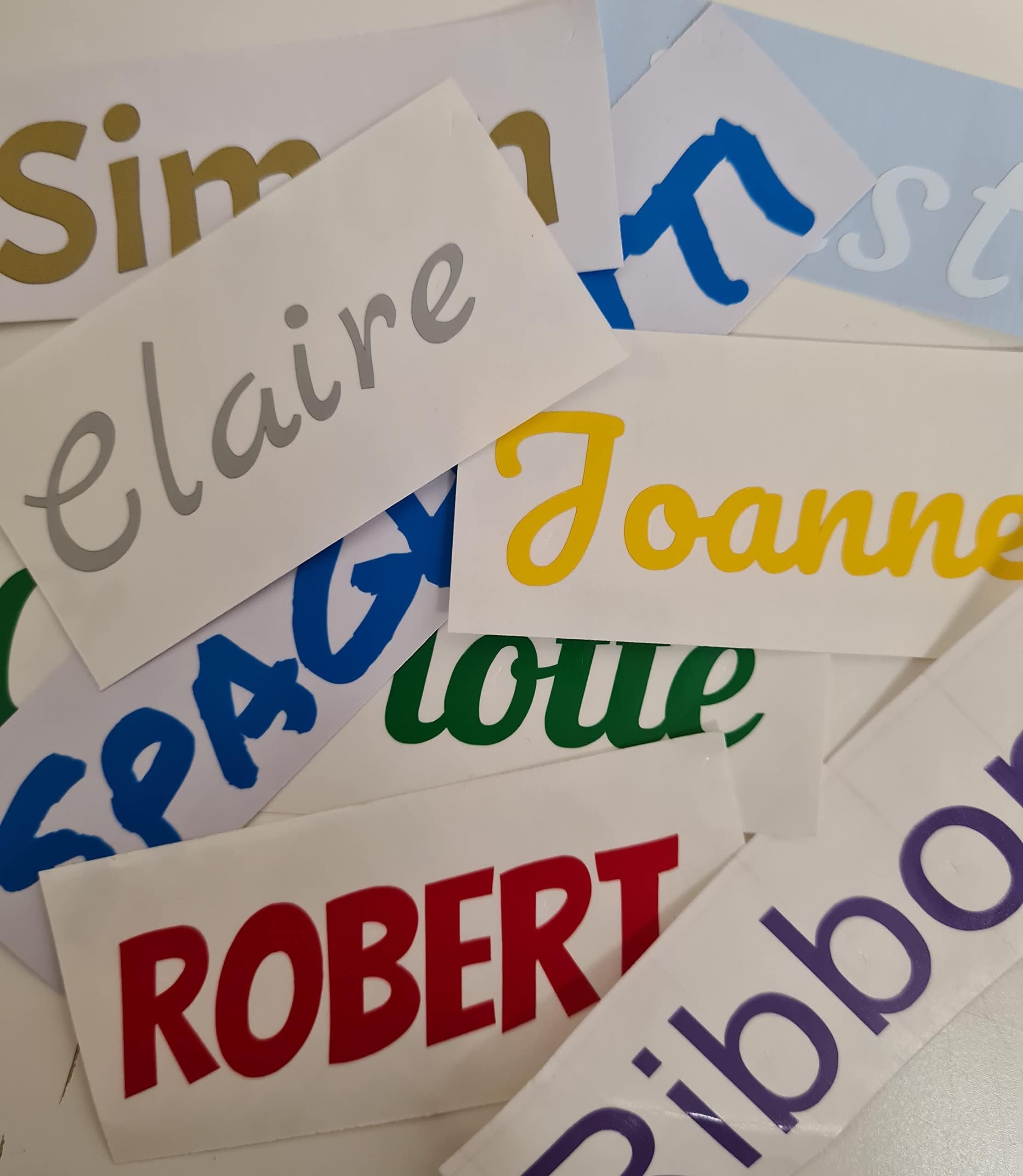 Personalised Vinyl Name Stickers - Beautiful Premium Label - Many ...