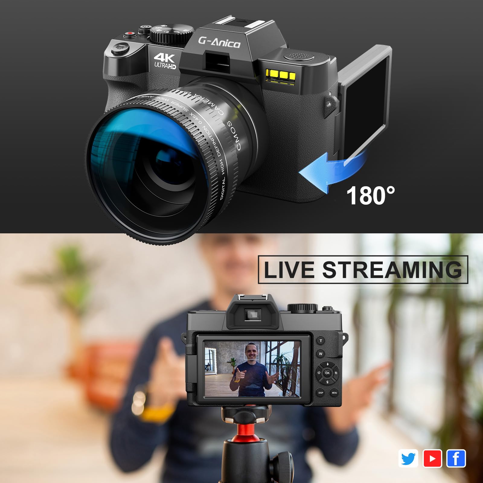 YouTube Content Creator Kit 4K Vlogging Camera Kit - 48MP Digital ...