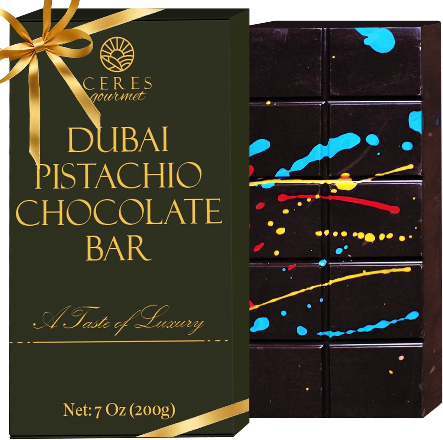Amazon.com : Dubai Chocolate Bar with Pistachio Cream and Kataifi ...
