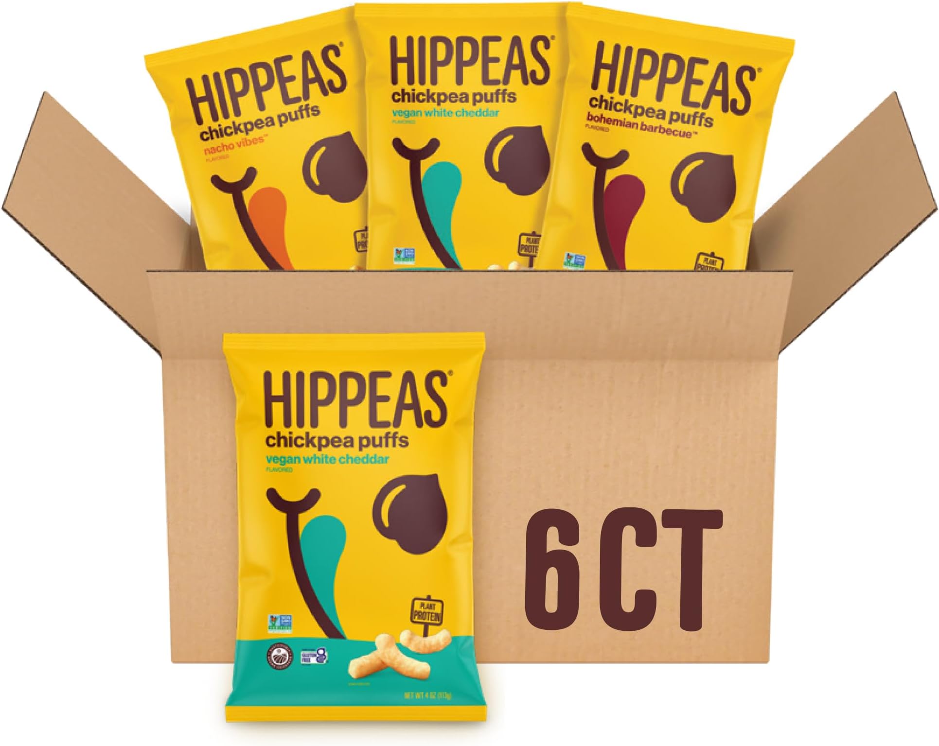 Amazon.com: Hippeas Chickpea Puffs, Flavor Blast Variety Pack: Vegan ...